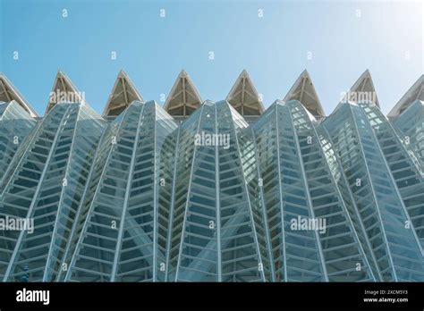 Futuristic Glass Building Exhibiting A Bold Angular Design The