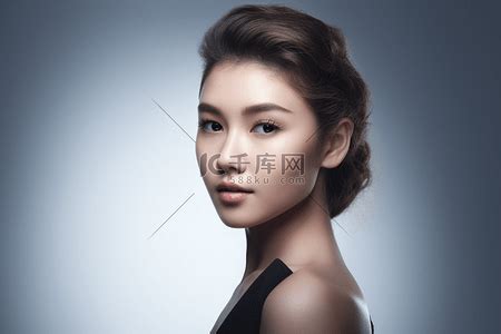人物商务女性人像侧脸特写摄影图高清摄影大图 千库网