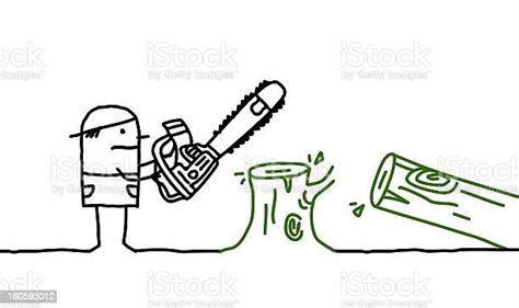 남자 사슬톱 벌목꾼에 대한 스톡 벡터 아트 및 기타 이미지 벌목꾼 사슬톱 검은색 Istock