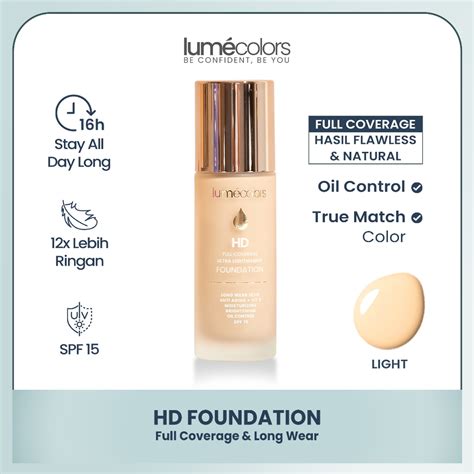 Jual Lumecolors Hd Full Coverage Ultra Lightweight Foundation Shade