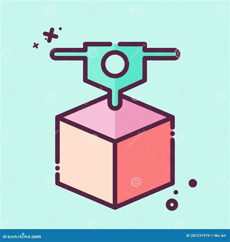 Icon 3d Printing Related To 3d Visualization Symbol Mbe Style Simple Design Editable Stock