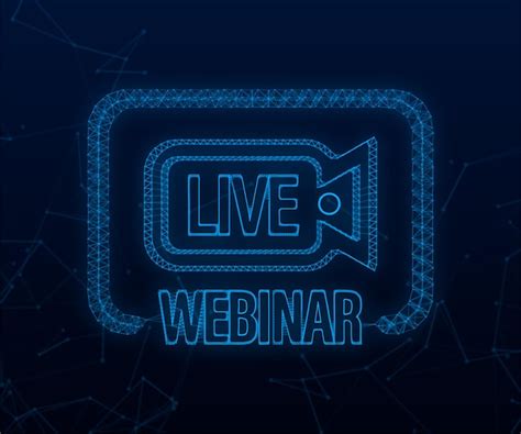Botão de webinar ao vivo ícone carimbo ilustração das ações do