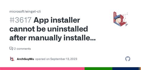 App Installer Cannot Be Uninstalled After Manually Installed On Windows Server 2022 · Issue