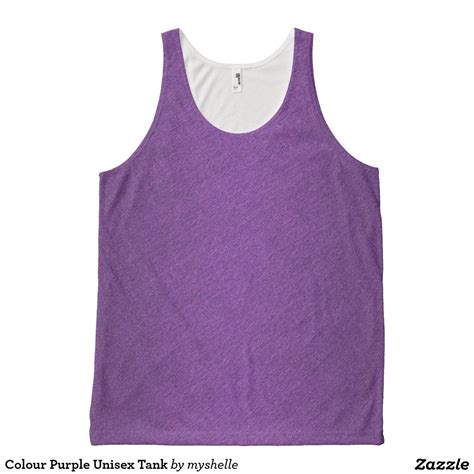 Colour Purple Unisex Tank All Over Print Tank Top Printed Tank Tops