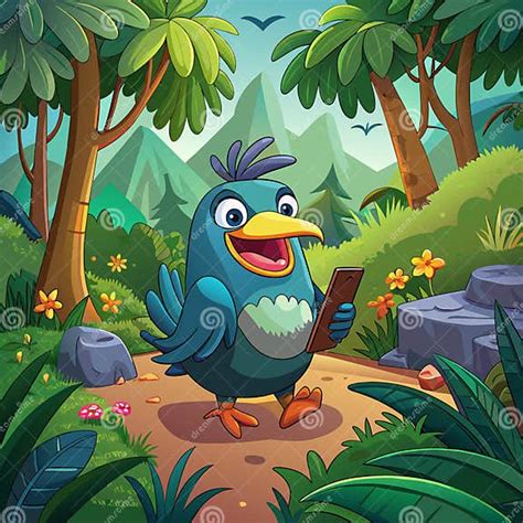 American Dipper Bird Stupid Smiles Jungle Phone Vector Stock Vector