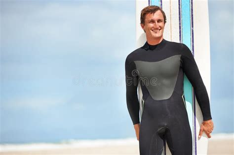 Surfing Sports And Man With Surfboard On Beach For Training Freedom