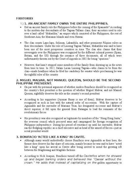 Histories 5 Pdf Philippines