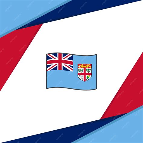 Plantilla De Diseño De Fondo Abstracto De Bandera De Fiyi Banner Del