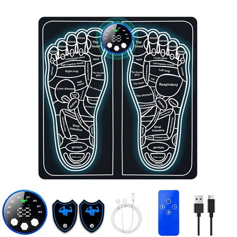 Ems Foot Massage Pad With 2 Body Pads Usb Charging Remote Control Foot