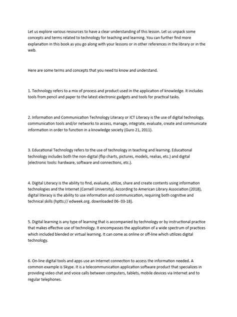 Technology For Teaching And Learning Module 2 Pdf Educational