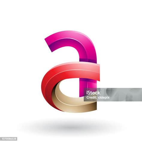 마젠타 레드 3d 대담한 매력적인 편지 A 벡터 일러스트 레이 션 0명에 대한 스톡 벡터 아트 및 기타 이미지 0명 디자인 로고 Istock
