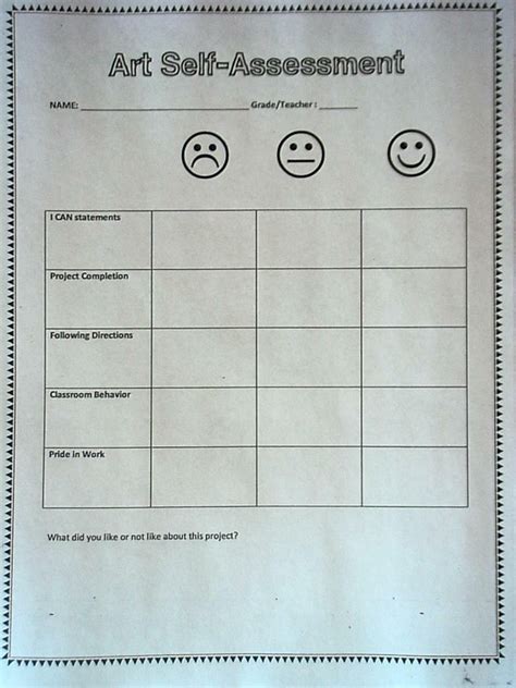 Artopotamus Assessment Rubrics Assessment Rubric Elementary Art