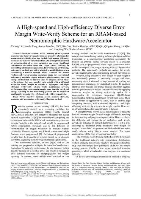 Pdf A High Speed And High Efficiency Diverse Error Margin Write