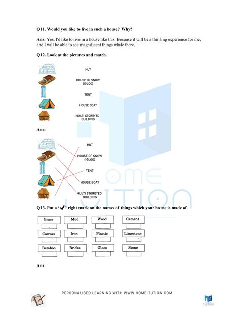 NCERT Solutions For Class 3 EVS Chapter 18 A House Like This