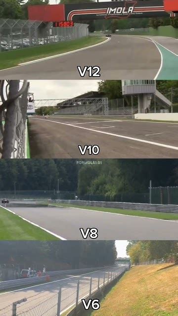 F1 V12, V10, V8, V6 pass by sound - YouTube