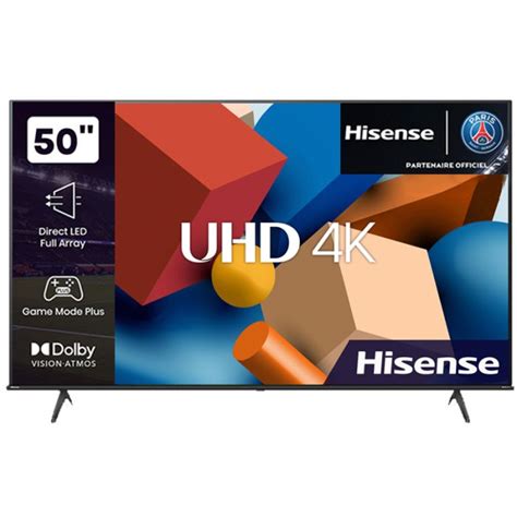 Tv Hisense 50 Smart A6k Uhd 4k Noir Tv Hisense 50a6k