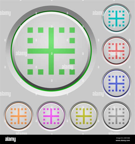 inner borders color icons on sunk push buttons stock vector image and art alamy