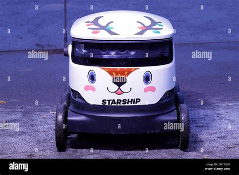 Starship Technologies Grocery Delivery Robots Decorated As Reindeers