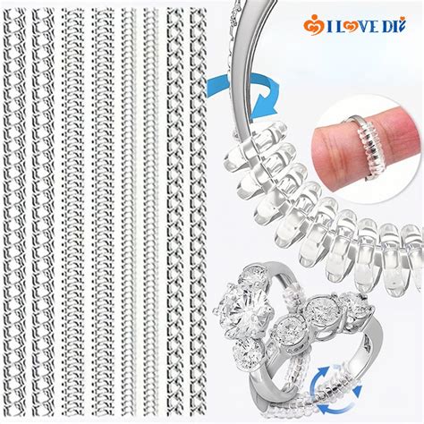 10CM Invisible Ring Size Adjuster DIY Transparent Spiral Ring
