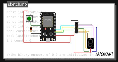 7SegmentSRESP32 Copy Wokwi ESP32 STM32 Arduino Simulator