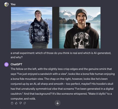 i asked chatgpt to tell which of “my” photos is ai generated r chatgpt