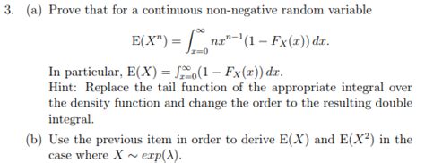 solved 3 a prove that for a continuous non negative