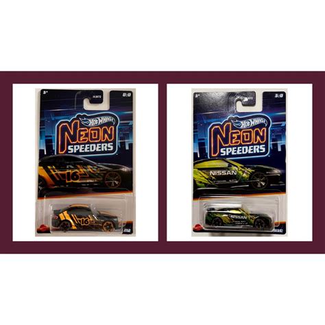 Hot Wheels Neon Speeders 2016 BMW M2 Black 2017 Nissan GT R R35