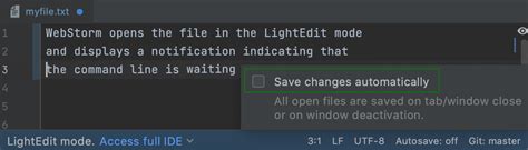 Lightedit Mode Webstorm Documentation