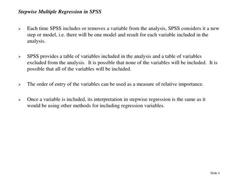 PPT Stepwise Multiple Regression PowerPoint Presentation Free