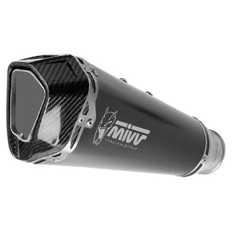 Silencieux MIVV Universel Delta Race Acier Inoxydable Noir Carbone Piecemotoquad