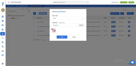Upload Report In Test Case Automation Testing Tools Kualitee