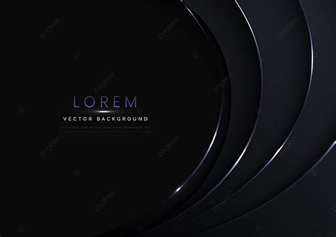 Abstract Dark Geometric Curve Overlap Layer On Black Background Geometric Vector Background