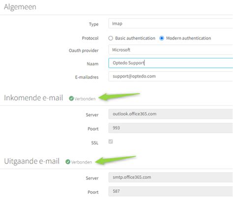 Office 365 Mailbox Configuratie Naar Modern Authentication Optedo Erp