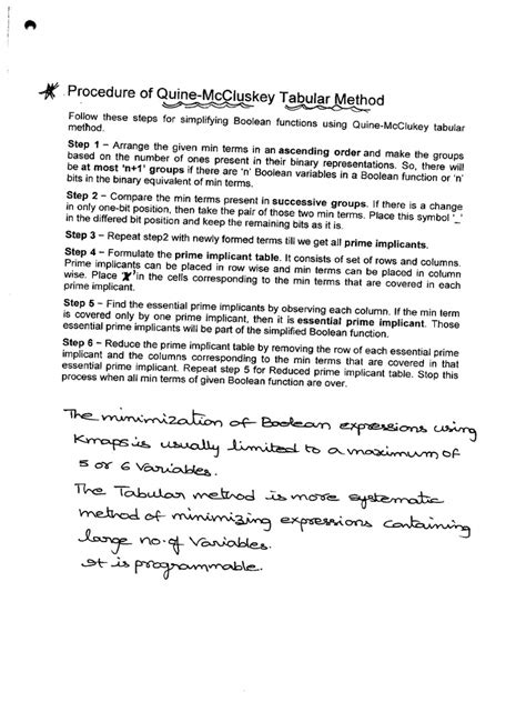 Tabulation Method Unit 1 Pdf