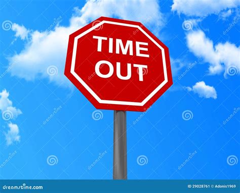 Time Out Sign Stock Illustration Illustration Of Blue 29028761