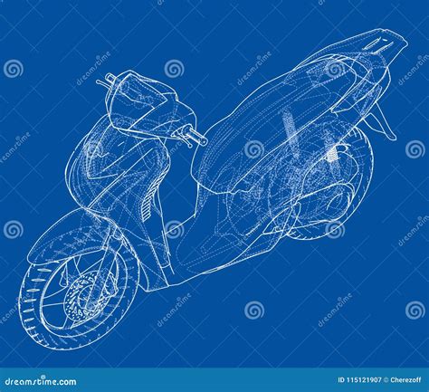 Scooter Outline Concept Vector Stock Vector Illustration Of Minibike