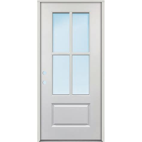 4 Lite Clear Low E Fiberglass Prehung Door Unit 5204 Door Clearance