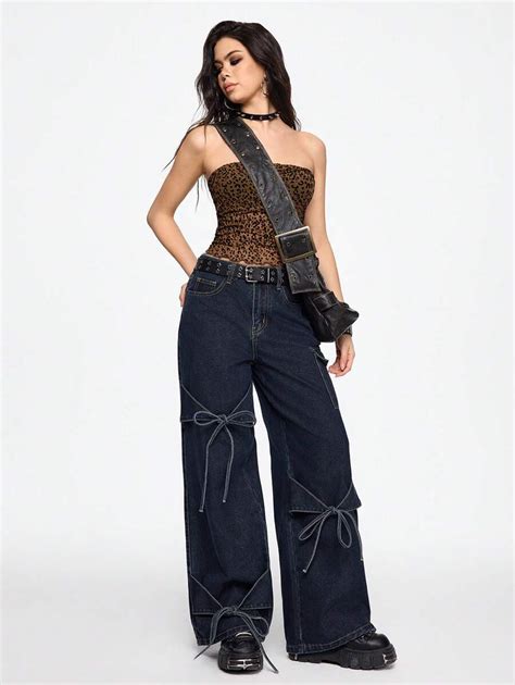 Romwe Goth Black Flocked Net Sexy Vacation Women Leopard Mesh See