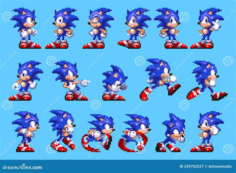 Set 2 De Sonic Move Arte De Sonic O Hedgehog 3 Clássico Vídeo Game