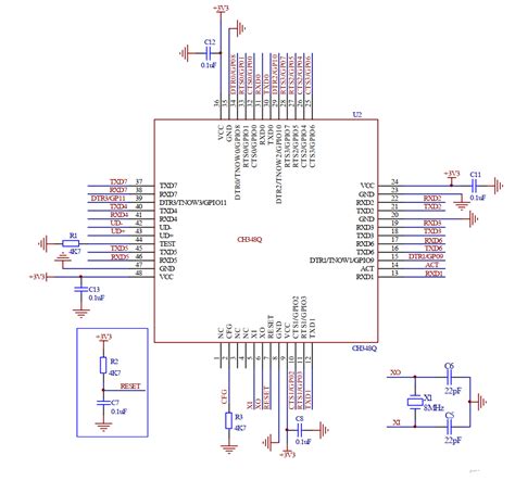 Usb转32串口方案 Ch334原理图 Csdn博客