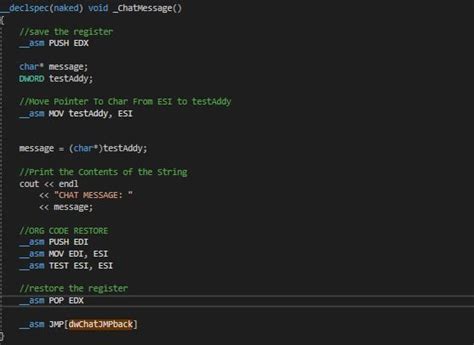 Hooking Chat Output Help Debugging Crash