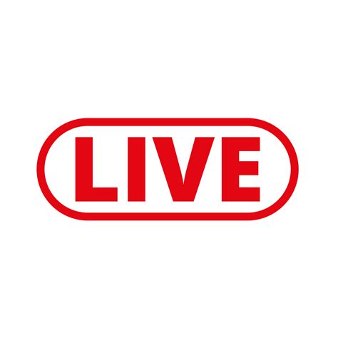 Red Live Button Icon For TV And Streaming On A Transparent Background