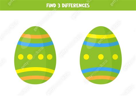 find three differences between two pictures of easter egg 이미지