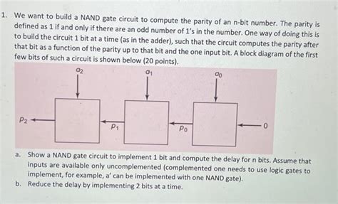 Solved We Want To Build A NAND Gate Circuit To Compute The Chegg Com