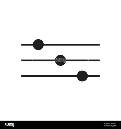 Flat Adjustment Button Icon Symbol Vector Illustration Stock Vector