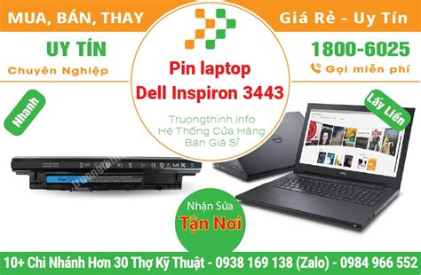 1Sửa Chữa Thay Pin Laptop Dell Inspiron 3443