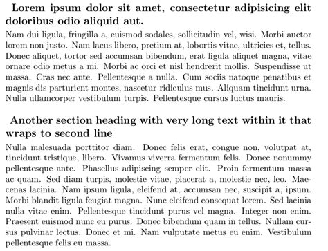 Sectioning Control Line Spacing Of Section Headings TeX LaTeX Stack Exchange