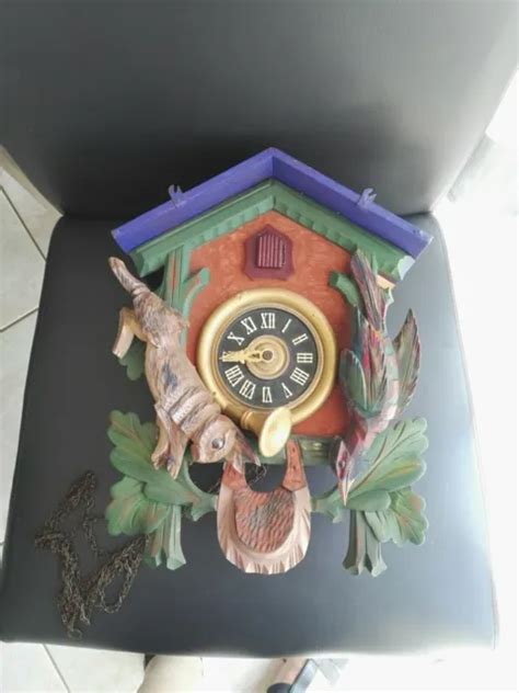 ANCIEN COUCOU A Restaurer En Bois Manque Les Poids Et Le Balancier EUR PicClick FR