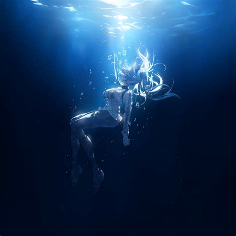 Jam Nandade Helm Aqua Marine Nikke Helm Nikke Goddess Of Victory Nikke White