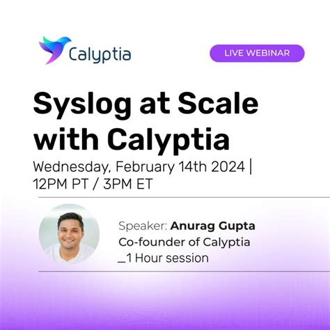 learn modern syslog management with calyptia calyptia posted on the